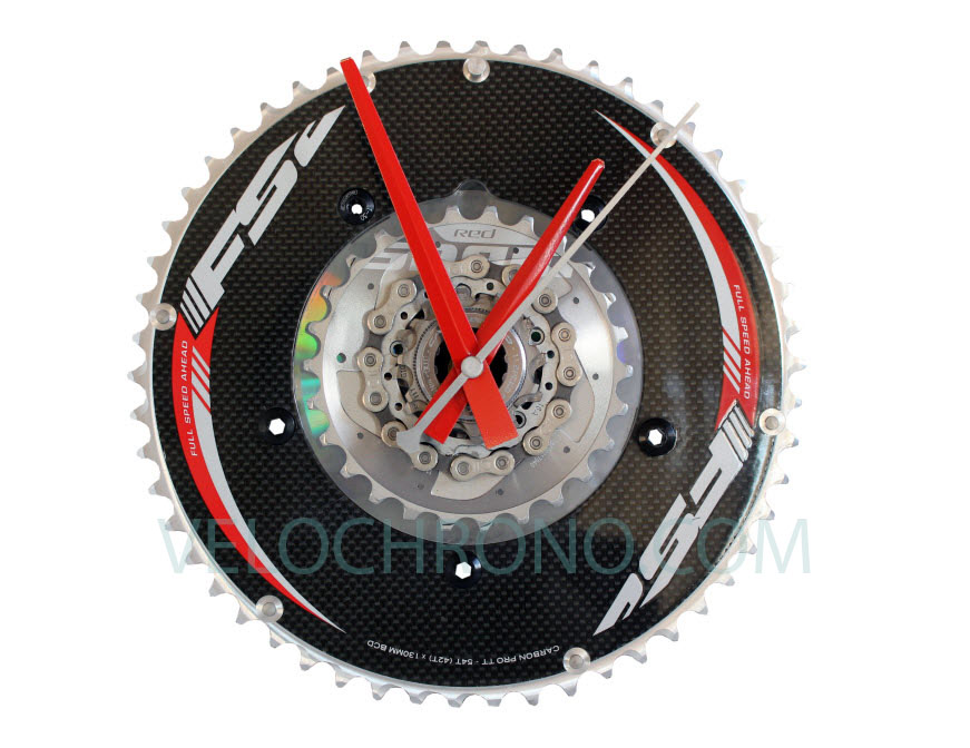 Vélo horloge murale avec plateau FSA, Modèle 066 – VeloChrono.com